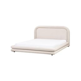 Beliani Doppelbett LAVARDENS in Beige/Schwarz - (W) 201 x (H) 107 x (L) 222 cm | Gr.: onesize