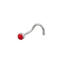 Gallay Nasenstecker 2,5mm Spirale mit Email-Punkt rot Silber 925 in silber/rot | Gr.: onesize