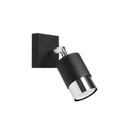 Nice Lamps Wandleuchte DETTA Schwarz/Chrome (H)16cm | Gr.: onesize