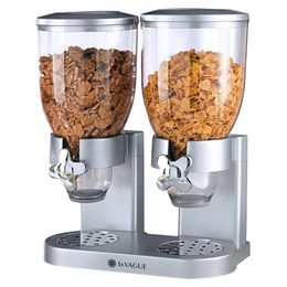 LA VAGUE MIAM Doppelter Cerealienspender in silber | Gr.: onesize