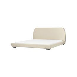Beliani Doppelbett ROISEL in Beige/Schwarz - (W) 201 x (H) 101 x (L) 226 cm | Gr.: onesize
