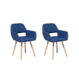 Beliani 2er-Set Esszimmerstuhl CHICAGO in Blau | Gr.: onesize