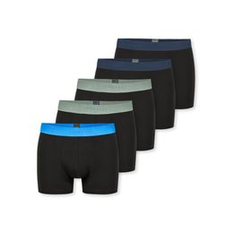Schiesser Boxershort 5er Pack in Schwarz/Blau/Gr&uuml;n | Gr.: L