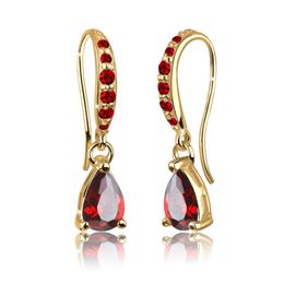 Elli Ohrringe 925 Sterling Silber Tropfen in Rot | Gr.: onesize