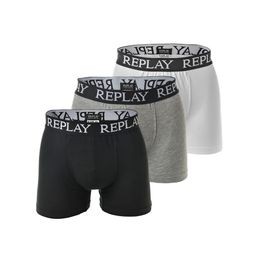 Replay Boxershort 3er Pack in Schwarz/Grau/Wei&szlig; | Gr.: XXL