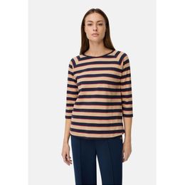 Camel Active 3/4-Arm T-Shirt mit Streifenmuster in Karamell | Gr.: L