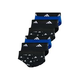 Adidas Slip 6er Pack in Schwarz/Wei&szlig;/Blau | Gr.: L