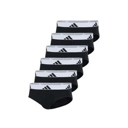 Adidas Slip 6er Pack in Schwarz/Weiß | Gr.: XL