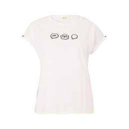 Cartoon Baumwollshirt mit &Auml;rmelaufschlag in Patch Cream/Cream | Gr.: 46