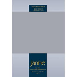 Janine Topper Spannbetttuch Elastic Jersey 5001 in platin | Gr.: 100 x 200