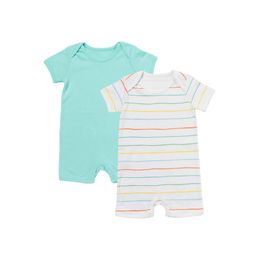 Schlummersack Bio Baby-Strampler kurzarm 2er-Pack in Wei&szlig; | Gr.: 92