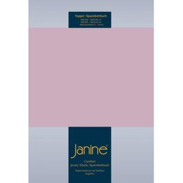 Janine Topper Spannbetttuch Elastic Jersey 5001 in altrose | Gr.: 200 x 200 cm