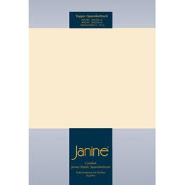 Janine Topper Spannbetttuch Elastic Jersey 5001 in leinen | Gr.: 140 x 200