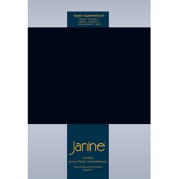 Janine Topper Spannbetttuch Elastic Jersey 5001 in schwarz | Gr.: 140 x 200