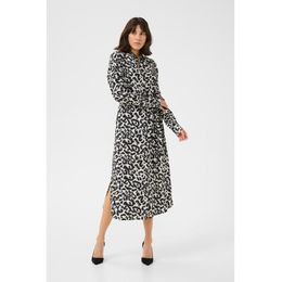Kaffe Kleid KAalice Baggy fit in White/Black Leopard | Gr.: 44