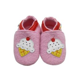 Yalion Leder-Krabbelschuhe "Eiscreme" in Rosa | Gr.: 17/18