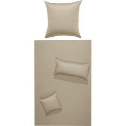Erwin Müller Erwin Müller Mako-Satin Bettwäsche Landshut in taupe | Gr.: 135x200 cm + 40x80 cm