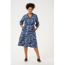 Kaffe curve Kleid KColena Regular fit in Blue / Black graphic | Gr.: 48