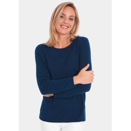 GOLDNER Kaschmirpullover Kaschmirpullover mit U-Boot Ausschnitt in royalblau | Gr.: 40