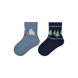 Sterntaler ABS Socken 2er-Pack Wald in helles blau | Gr.: 18
