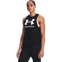 Under Armour Top "UA Sportstyle-Tanktop mit Grafik" in Schwarz | Gr.: XS