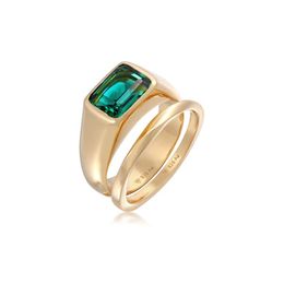 Elli Ring 925 Sterling Silber in Gold | Gr.: 54