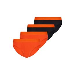 Bruno Banani Sportslip / Unterhose Flowing in Schwarz / orange | Gr.: XL