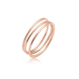 Elli Ring 925 Sterling Silber Spirale, Ring Set in Rosa | Gr.: 52