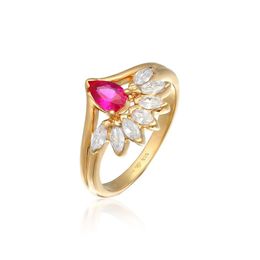 Elli Ring 925 Sterling Silber in Gold | Gr.: 58