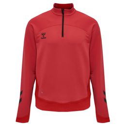 Hummel Halbrei&szlig;verschluss Sweatshirt Hmllead Kinder in TRUE RED | Gr.: 176
