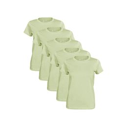Cotton Prime 5 St&uuml;ck Damen T-Shirt O-Neck - Tee in light khaki | Gr.: XL