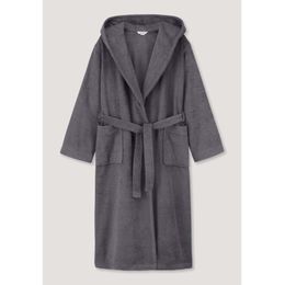 hessnatur Langer Bademantel Relaxed in anthrazit | Gr.: M