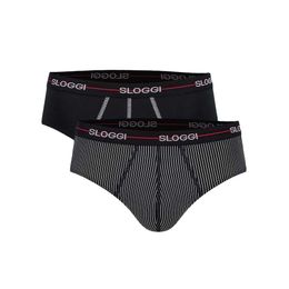 Sloggi Slip 2er Pack in Schwarz/Dunkelgrau | Gr.: M