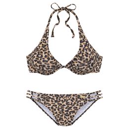 Bruno Banani Bikini Damen Gr&ouml;&szlig;e L ecru / sand / braun / schwarz