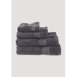hessnatur Frottier Handtuch in anthrazit | Gr.: 30 x 50 cm