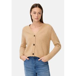 Camel Active Strickjacke mit Raglan&auml;rmeln und Knopfverschluss in Karamell | Gr.: L