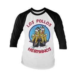 Breaking Bad Longsleeve "Walter Jesse Hermanos Baseball Long Sleeve Tee" in Wei&szlig; | Gr.: S
