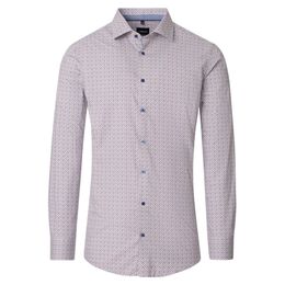 Businesshemd Venti "Venti Businesshemd Print", Herren, Gr. 38, Normalgrößen, beige, 100% Baumwolle, bedruckt, schmal, Hemden