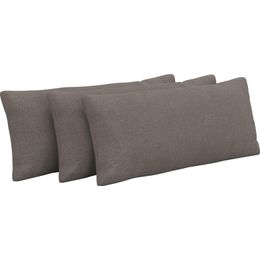 Sit & More Auflagekissen SIT & MORE "Amica", braun (schlamm), B:65cm H:25cm T:12cm, 100% Polyester, Polsterauflagen, zur Auswahl Sets mit 2 oder 3 St&uuml;ck