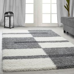 Hochflor-Teppich Ayyildiz Teppiche "Gala Shaggy 2505" Gr. 8, grau (hellgrau), B:280cm H:30mm L:370cm, Kunstfaser, Teppiche, Langflor, Läufer, alle Räume, Wohnzimmer