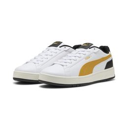 Puma Damen Sneaker "Court Classico Sneakers Erwachsene", Gr. 44weiß archive gold schwarz gelb, Obermaterial: Synthetik, Textil; Futter: Textil;