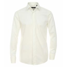 Businesshemd Casamoda "Casamoda Businesshemd uni", Herren, Gr. 37, Normalgrößen, beige (champagner), 100% Baumwolle, unifarben, comfort fit, Hemden