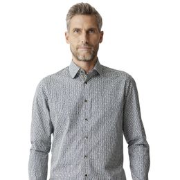 Businesshemd Venti "Venti Businesshemd Print", Herren, Gr. 40, Normalgrößen, grün (dunkelgrün), 100% Baumwolle, bedruckt, schmal, Hemden