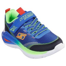 Sneaker Skechers "TRI-NAMICS 2.0", Kinder, Gr. 33, bunt (blau, multifarben), Lederimitat, Textil, kontrastfarbene Details, Schuhe, Klettschuh mit Gummizug, Größenschablone zum Download