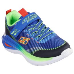 Sneaker Skechers "TRI-NAMICS 2.0", Mädchen, Gr. 32, bunt (blau, multifarben), Lederimitat, Textil, kontrastfarbene Details, Schuhe, Klettschuh mit Gummizug, Größenschablone zum Download