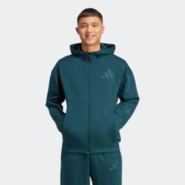 Herren Kapuzensweatshirt "M Z.N.E. FZ"aurora ivy, Gr. XXL, adidas Sportswear, Obermaterial: 57% Polyester, 43% Baumwolle, Sweatshirts