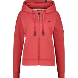 alife and kickin Kapuzensweatjacke ALIFE & KICKIN "Damen TwiggyAK A", Damen, Gr. S, rot (astro dust), 100% Baumwolle, Sweatjacken, Basic Hoodie Kapuzenpullover, Sweatshirt mit Kapuze
