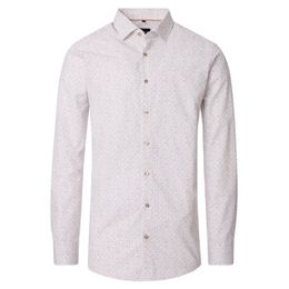 Businesshemd Venti "Venti Businesshemd Print", Herren, Gr. 42, Normalgr&ouml;&szlig;en, beige, 100% Baumwolle, bedruckt, schmal, Hemden