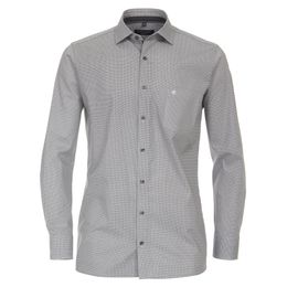 Businesshemd Casamoda "Casamoda Businesshemd Print", Herren, Gr. 38, Normalgrößen, schwarz, 97% Baumwolle, 3% Elasthan, bedruckt, schmal, Hemden