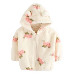 next Fleecejacke M&auml;dchen Gr&ouml;&szlig;e 68 creme / oliv / altrosa